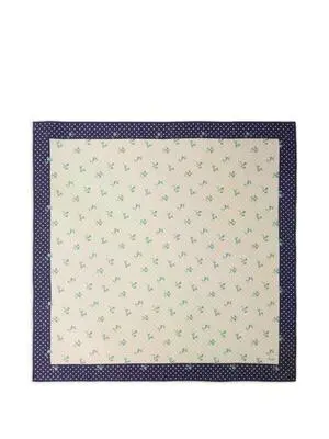 Prada Printed Silk Twill Scarf 90 - Neutrals