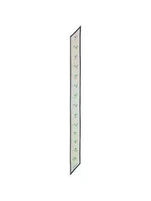 Prada Printed Silk Twill Skinny Scarf - Neutrals