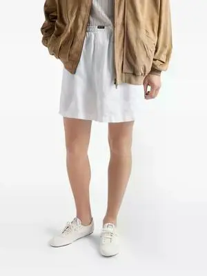 Prada Deconstructed Denim Lace-up Sneakers - Neutrals