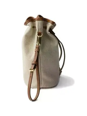 Prada Canvas And Leather Pouch With Wristlet