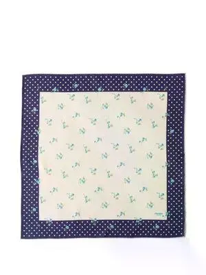 Prada Printed Silk Twill Scarf 55 - Neutrals