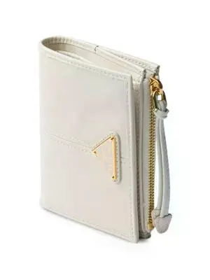 Prada Small Leather Wallet - Neutrals