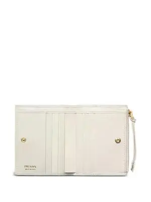 Prada Small Leather Wallet - Neutrals