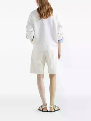 Prada Crewneck Sweatshirt With Embroidered Logo