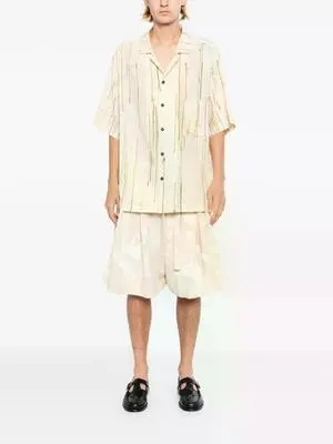 ZIGGY CHEN Belted Pleated Shorts