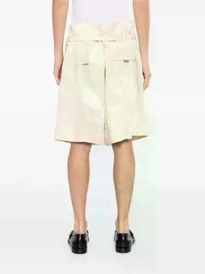 ZIGGY CHEN Belted Pleated Shorts