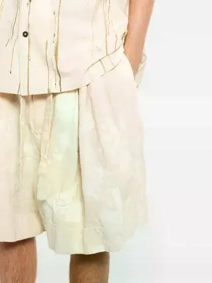 ZIGGY CHEN Belted Pleated Shorts