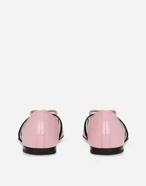 Dolce & Gabbana Patent Leather Ballerinas With Bow