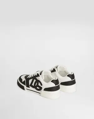 Dolce & Gabbana Calfskin Nappa New Roma Sneakers With Dg Logo