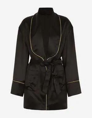 Dolce & Gabbana Silk Pajama Jacket - Black