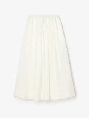 HOUSE OF DAGMAR Striped Cotton Jacquard Maxi Skirt