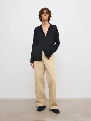 HOUSE OF DAGMAR Merino Wool Collared Cardigan