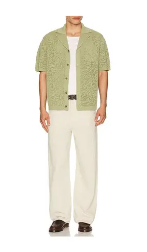 DRÃ´LE DE MONSIEUR Chemise Maille Dentelle In Green