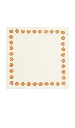 BEMBIEN Concha Large Scarf In Beige,tangerine