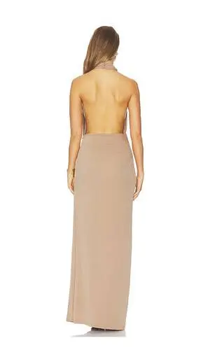 SONYA MODA Clementine Halterneck Maxi Dress