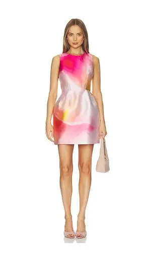 Prabal Gurung Corset Waist Sheath Dress - Pink Multi