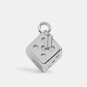 COACH Dice Shoelace Charm - Silver/silver