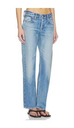 Moussy Vintage Cheval Straight Low Rise Jeans - Blue