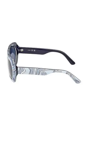 Emilio Pucci Geometric Full Rim Sunglasses - Blue