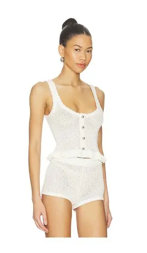 Majorelle Fionina Pointelle Tank Top - Ivory