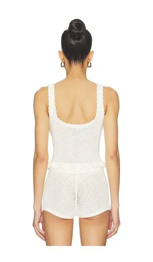 Majorelle Fionina Pointelle Tank Top - Ivory