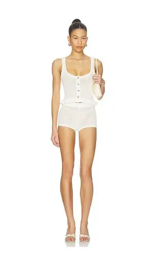 Majorelle Fionina Pointelle Tank Top - Ivory