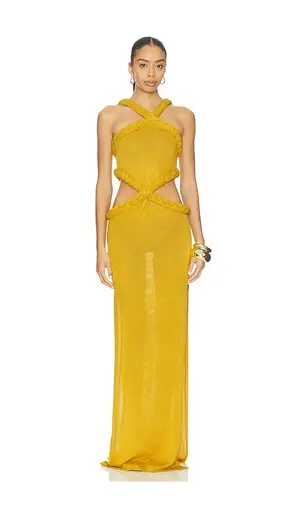 BRONX AND BRONCO Knit Celeste Halterneck Dress