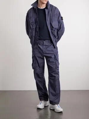 Stone Island Camouflage Straight-leg Cotton-blend Trousers