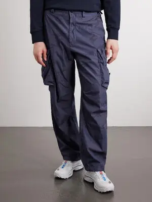 Stone Island Camouflage Straight-leg Cotton-blend Trousers