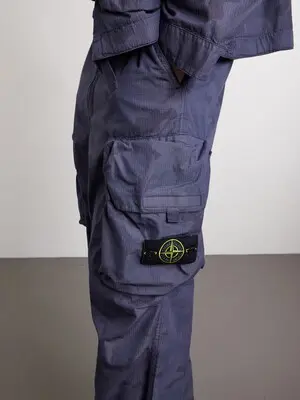 Stone Island Camouflage Straight-leg Cotton-blend Trousers