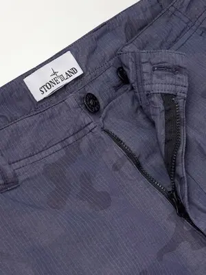Stone Island Camouflage Straight-leg Cotton-blend Trousers