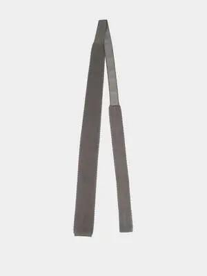 Brunello Cucinelli Silk Knit Tie - Grey