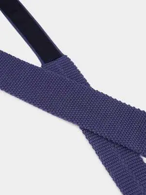 Brunello Cucinelli Denim Silk Knit Neck Tie