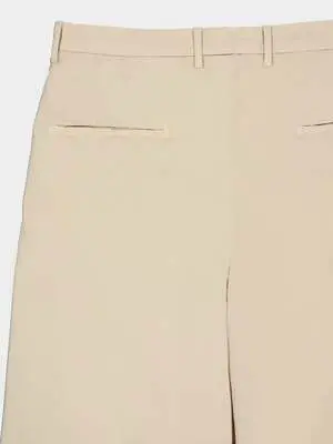 Boglioli Straight Fit Cotton Shorts - Beige