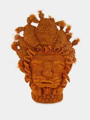 NATALIA BRILLI Sicilian Moor's Male Vase - Orange