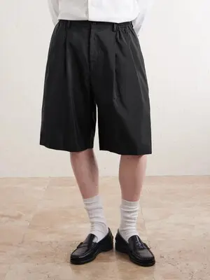 SSSTEIN Wide-leg Silk-blend Shorts