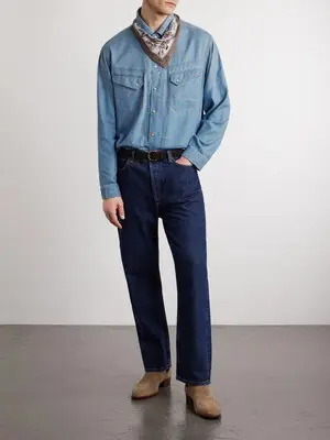 Ralph Lauren Printed Cotton And Linen-blend Shirt