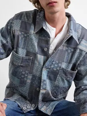 Ralph Lauren Patchwork Cotton Jacket - Blue