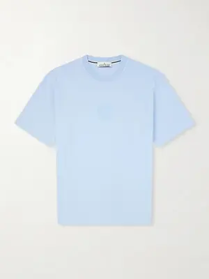 Stone Island Logo-detailed Organic Cotton-jersey T-shirt - Blue