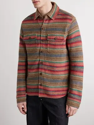 Ralph Lauren Matlock Striped Linen And Silk-blend Shirt