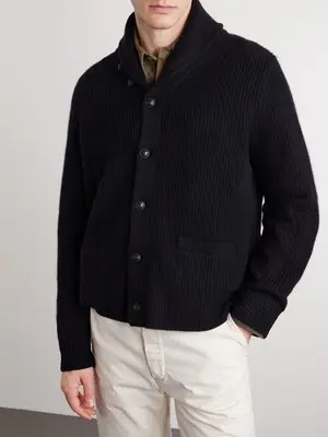 Ralph Lauren Shawl Collar Cashmere Cardigan - Black
