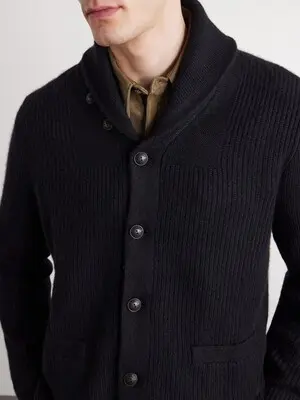 Ralph Lauren Shawl Collar Cashmere Cardigan - Black