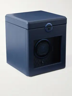 Wolf Earth Single Watch Winder With Bluetooth Rotation - Blue