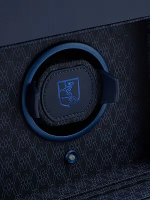 Wolf Earth Single Watch Winder With Bluetooth Rotation - Blue