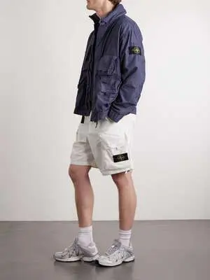 Stone Island Straight-leg Ripstop Cotton-blend Shorts
