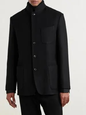 SAMAN AMEL Nehru Wool Jacket