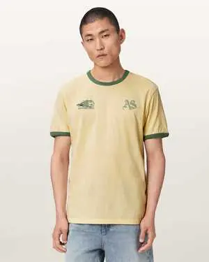 ALLSAINTS Brasilia Short Sleeve Crew Neck T-shirt - Yellow