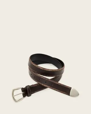 ALLSAINTS Seth Leather Belt - Brown