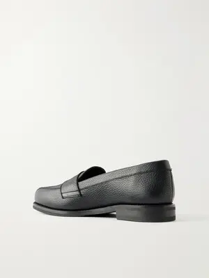 MORJAS The Ivy Suede Penny Loafers - Black
