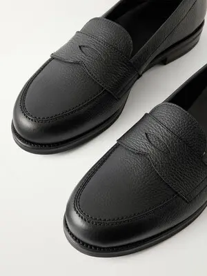 MORJAS The Ivy Suede Penny Loafers - Black